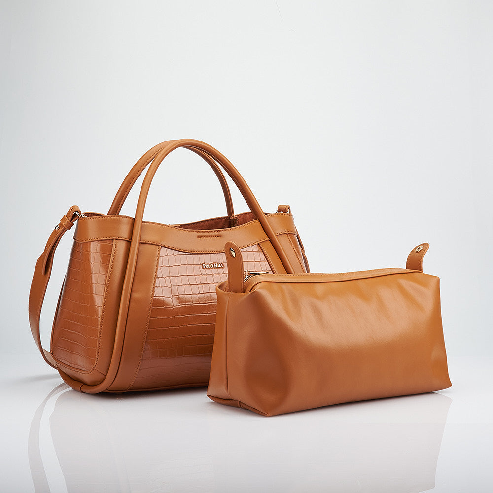 Vista Wide 2-in-1 Handbag with Removable Pouch Bag – POLO HILL